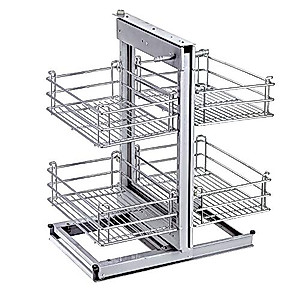 BBLHOME Pull Out Wire Basket for Kitchen Cabinet Organizer, 4 Sliding Shelves
