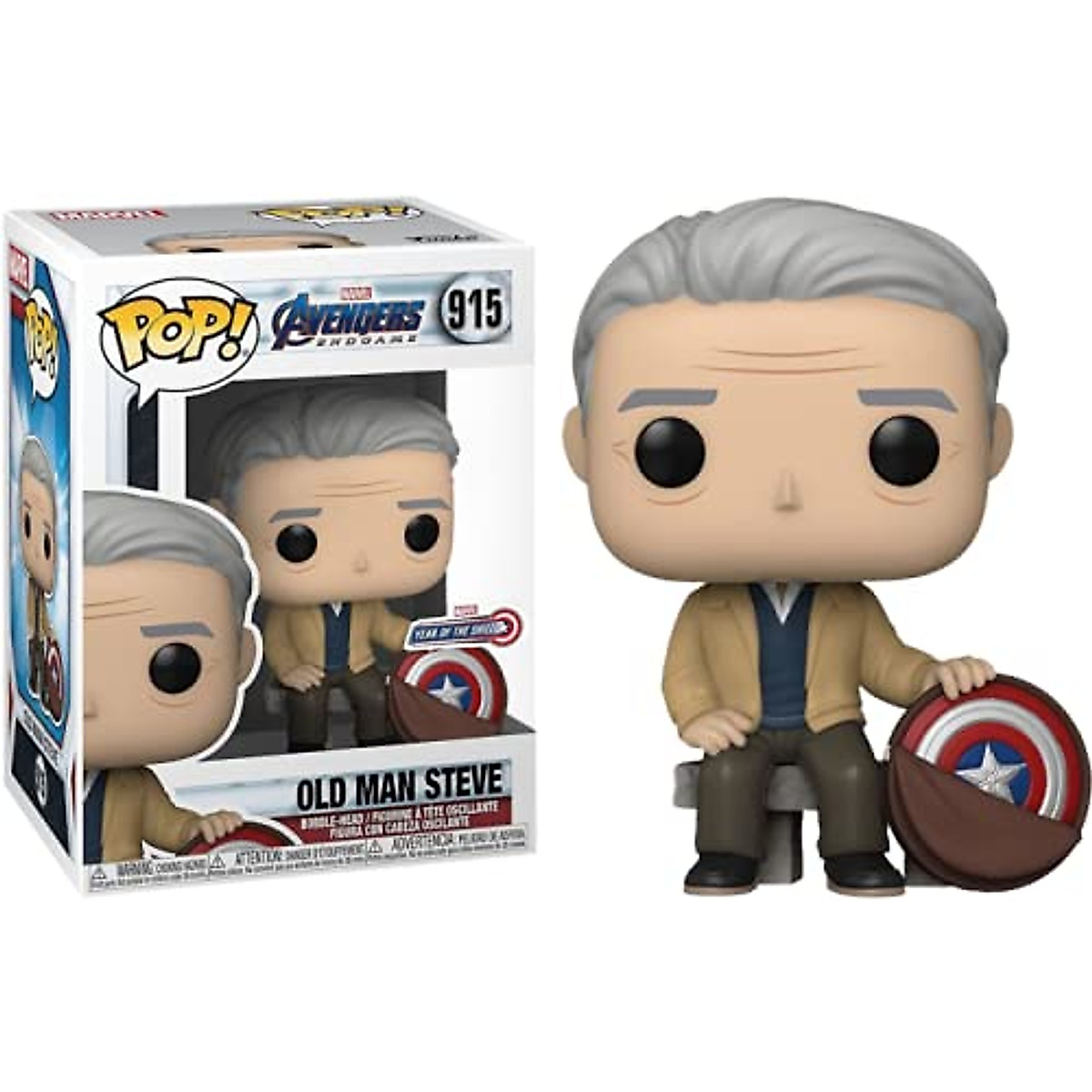 Funko Pop! Marvel: Year of The Shield - Old Man Steve, Amazon Exclusive