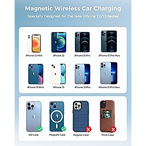 Compatible with MagSafe Car Charger, JOYROOM Fast Charging Magnetic Car Charger with MagSafe Charger Car Mount for iPhone 14 Plus/14 Pro/14 Pro Max/13 Pro Max/12 Pro Max/12/13Mini