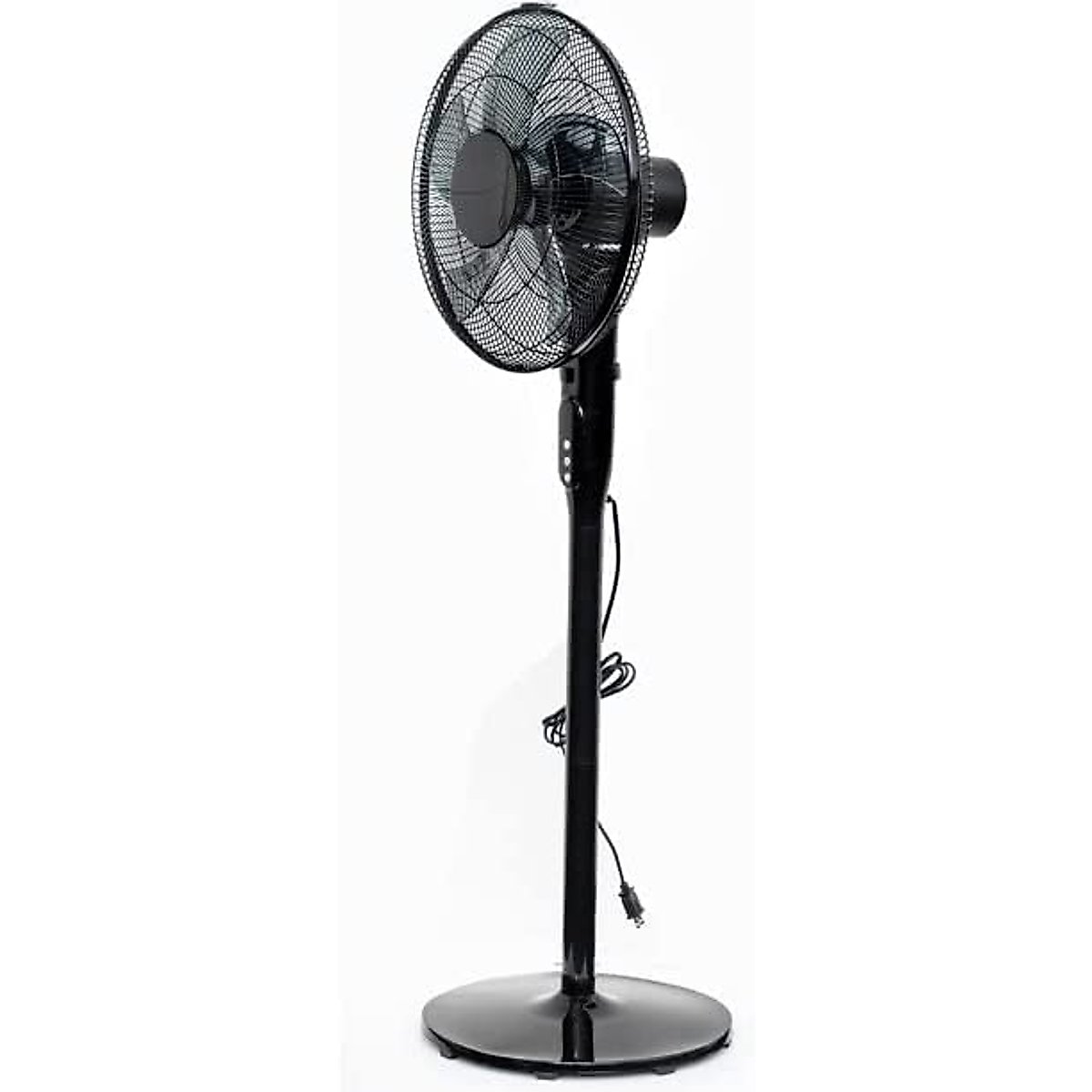 PELONIS 16'' 12-Speed Adjustable Height Quiet Pedestal Fan with Digital Display & Remote Control, PSPF18AR40B (Renewed)