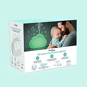 Pure Enrichment® PureBaby® Cloud Ultrasonic Cool Mist Humidifier - Quiet Variable Mist for up to 24 Hrs, Color Night Light, BPA-Free, Ideal for Baby