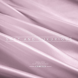 Cobedzy Purple Satin Pillowcase for Hair and Skin, Cooling 20x54 Body Pillowcase Soft Pillow Case Body Size Silky Body Pillow Cover with Envelope Closure