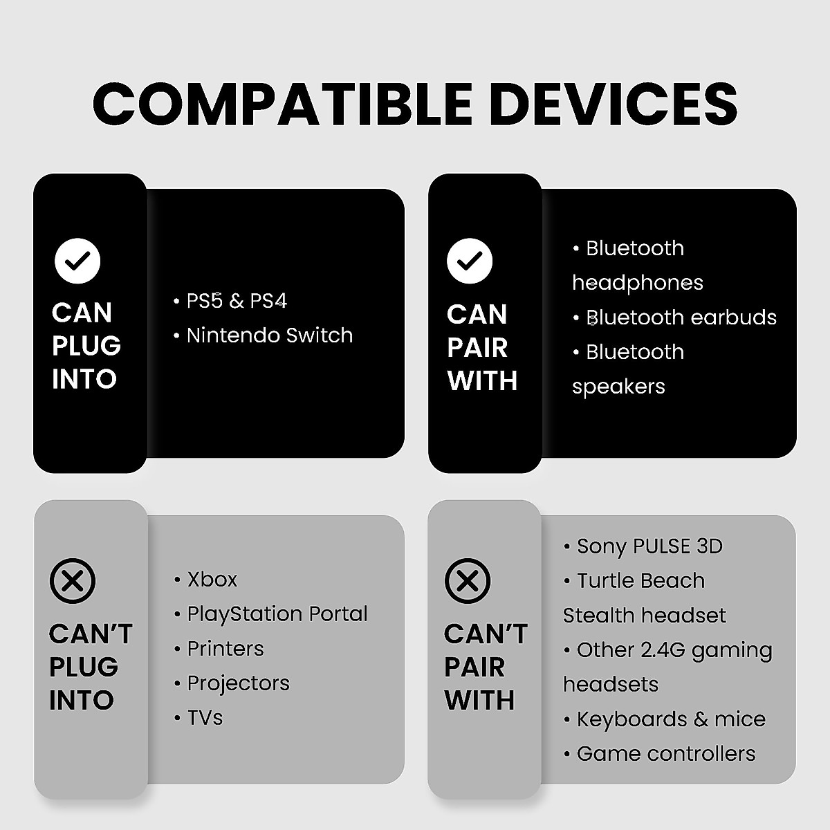 Avantree DG80 - USB Bluetooth 5.3 Adapter for PS5 & Gaming Consoles, Wireless Audio Transmitter Dongle, Compatible with Bluetooth Headphones or Earbuds with aptX-Adaptive or aptX Low Latency