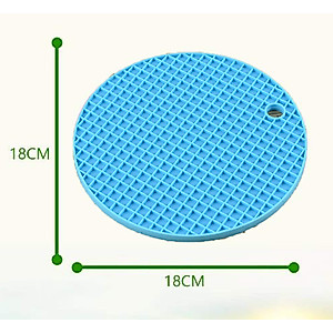 SNOMYRS Silicone Oven Gloves and 2-Piece High Temperature Resistant Silicone Hand Clip 2-Piece Non-Slip Coaster Silicone Coaster for Hot Surfaces (Blue)