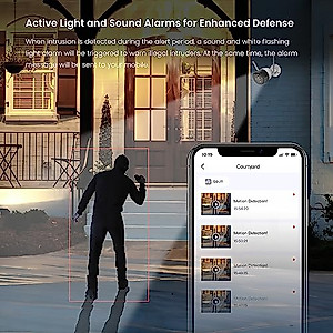 Tenda CT6 2K WiFi Cameras for Home Security Outside - Full-Color Night Vision with 2 Spotlights, Dual Antennas, AI Motion Detection, 2-Way Audio, IP66, H.265, Plug-in Outdoor Security Cameras