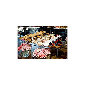 OnDisplay Cross Tier Acrylic Display Rack/Stand - Clear Food Display Stage (11" Height)