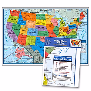 Superior Mapping Company United States Poster Size Wall Map 40 x 28 with Cities (1 Map)