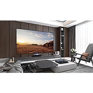 Hisense 100L5G-DLT100B 4K UHD Ultra-Short Throw Laser TV 100" High Gain ALR Screen, 2700 lumens, Compatible with Dolby Atmos, Google Assistant and Chromecast Built-in, Compatible with Alexa