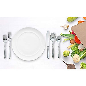 B&F Piece Nikita Bistro 20 Pc Forged Stainless Steel Flatware Set, 3.4 LB, Silver