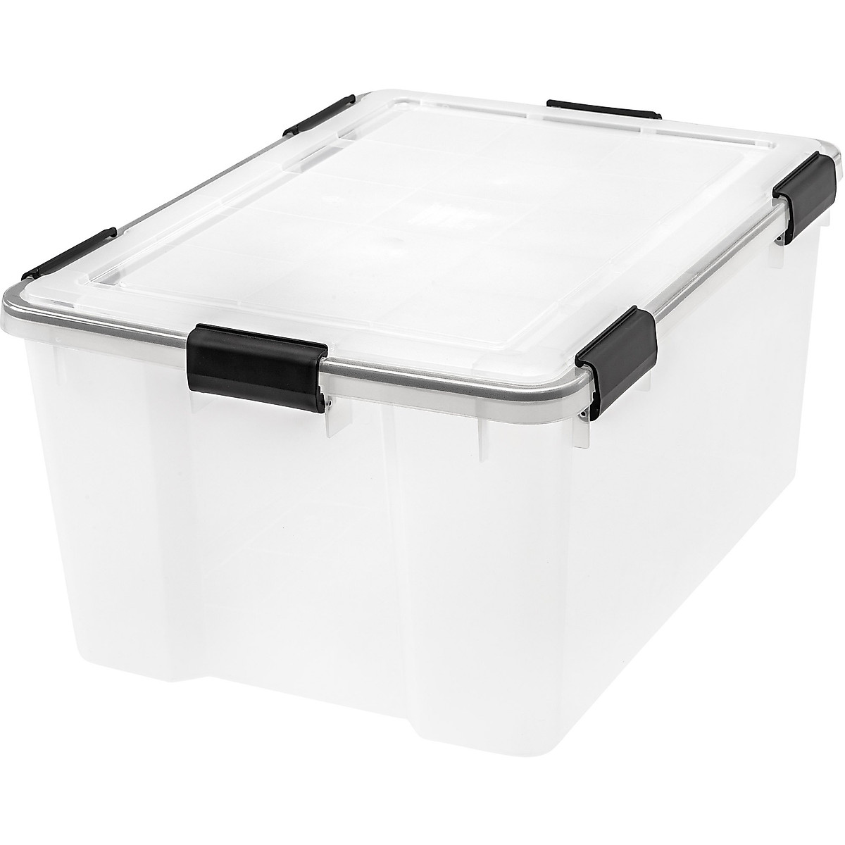 IRIS Weathertight Buckle-Up Storage Box, 62.8 QT, 4 Pack
