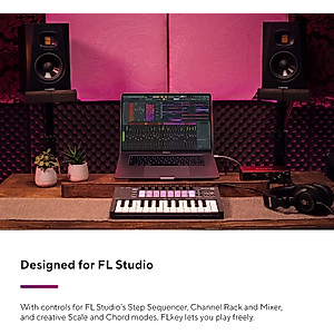 Novation FLkey Mini - Portable 25-Key, USB, MIDI Keyboard Controller with FL Studio Integration for Music Production