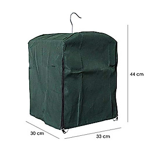 Felenny Rainproof Birdcage Cover with Zipper Closure Light-Proof Parrot Cage Shield Windproof Rainproof Cover for Bird Cage