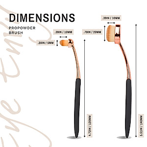 Eye Envy ProPowder Applicator Brush for Dogs and Cats | Use to Safely and Evenly Apply Tear Stain Powder | Large | Washable Superfine Fiber Hair | Long Tapered Bristles | Ergonomic Handle