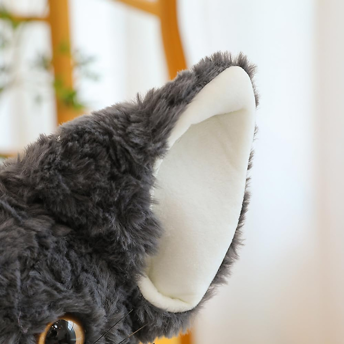 hannaier Cat Plush Toy Pillow, plushies for Teens, Black Cute Cat Plush Toy, Boys Girls Kids Gift,Kawaii cat Plush (15.7in/40cm)