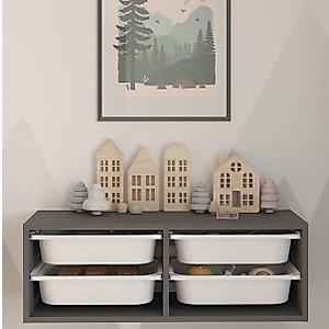 Svel Closet Organizers and Storage, 2x2 Drawers, Storage Cabinet Bins,Wall Cabinet, Building Blocks Storage, Bathroom, Office, Garage Pantry, Kitchen Organizer, Dresser Shelf Shoe Rack (Black)