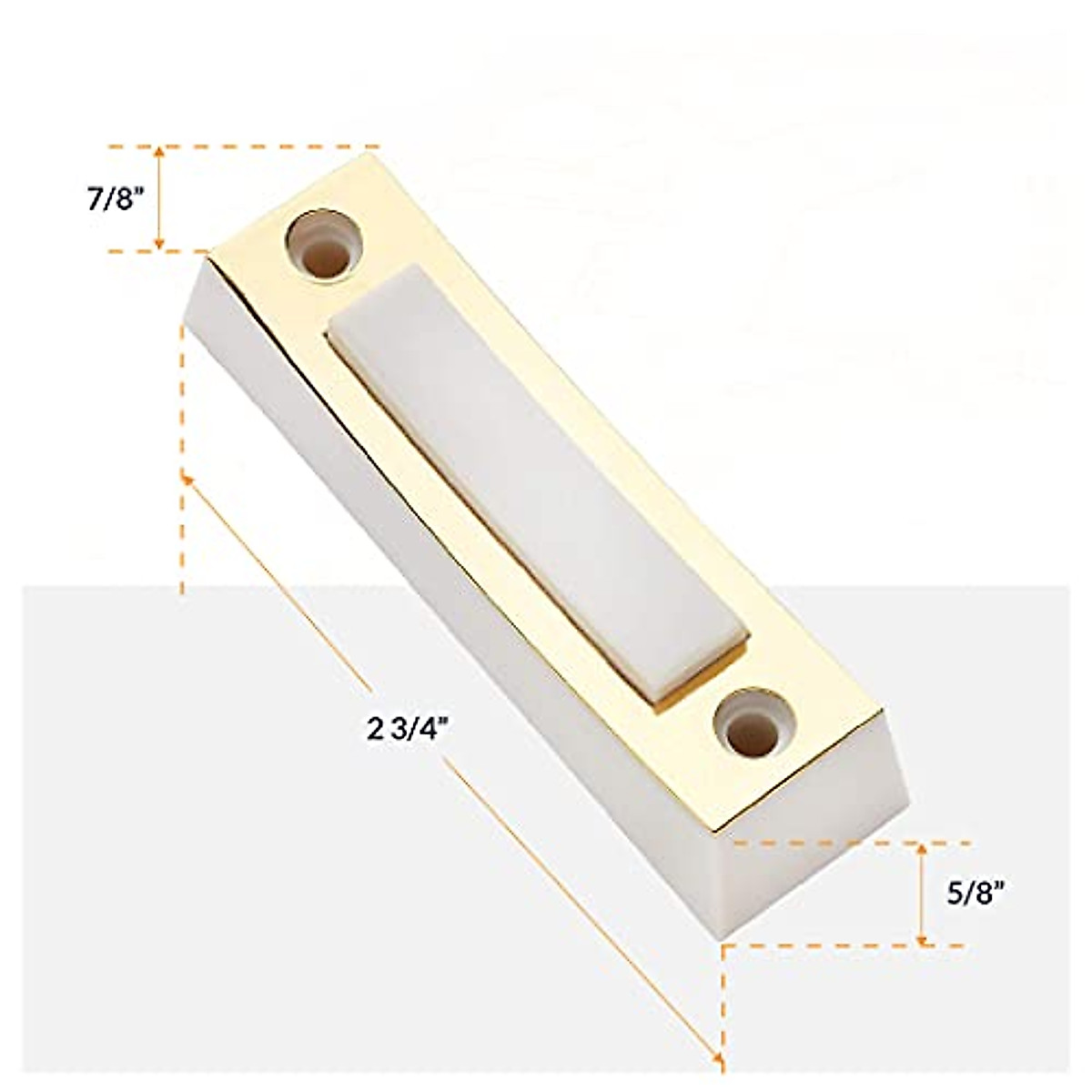 Newhouse Hardware CKIT1 Two Note Electric Door Bell Chime Kit w/ 16V/10VA Transformer & Surface Mount Lighted Push Buttons, White