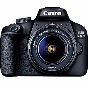 Camera Bundle for Canon EOS 4000D / Rebel T100 DSLR Camera with EF-S 18-55mm f/3.5-5.6 III Lens and Accessories Kit (64GB, Hand Grip Tripod, Flash, and More) (Renewed)