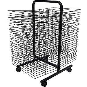 CENAP Art Drying Rack, Mobile Drying Rack for Artwork with Wire Rack, Mobile Classroom, Art Studio, Drying and Printing Rack (Size : 50-Layer)