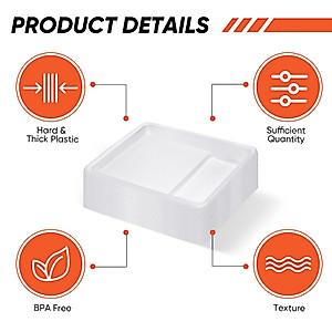 Geelin 40 Pcs Paint Tray Liner Disposable Paint Pans Trays 9 Inch Paint Roller Tray Disposable Paint Tray Heavy Duty Plastic Paint Tray Household Paint Trays Compatible with Most 9 Inch Paint Rollers