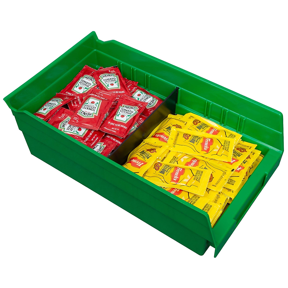 Akro-Mils 40130 Crosswise Width Plastic Divider for 30130, 30138, 30164 Shelf Bin Storage Bins, Black, (24-Pack)