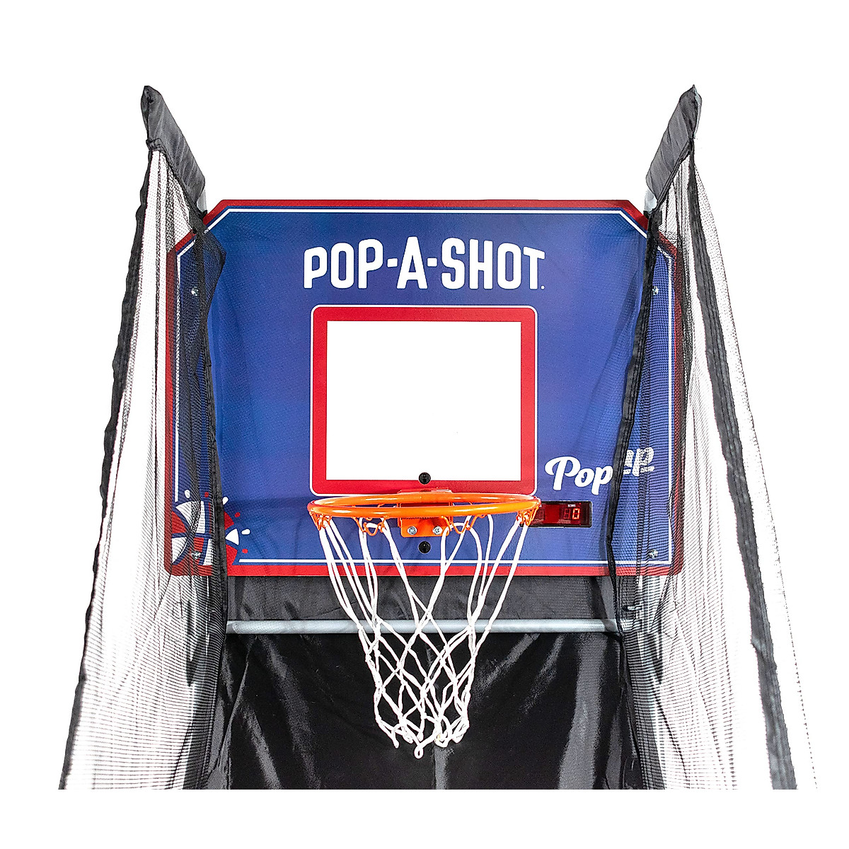 Pop-A-Shot - Pop-Up Game | Arcade Basketball Inside, Out, and On The Go | Infrared Sensor Scoring | 3 Balls | Foldable, Portable, and Tote Bag Included