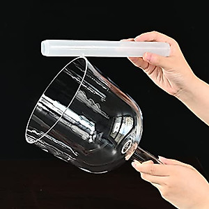 7 Inch F Note Hollow Handle Clear Quartz Crystal Singing Bowl With Handle Case