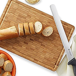 KUTLER Professional 14-Inch Bread Knife and Cake Slicer with Serrated Edge - Ultra-Sharp Stainless Steel Cutlery