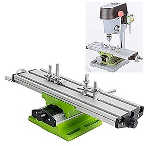 Industool Mini Milling Machine, Multifunction Worktable Milling Machine Compound Multi - function Milling Machine with Cross Sliding Table Vise for DIY Lathe Bench Drill