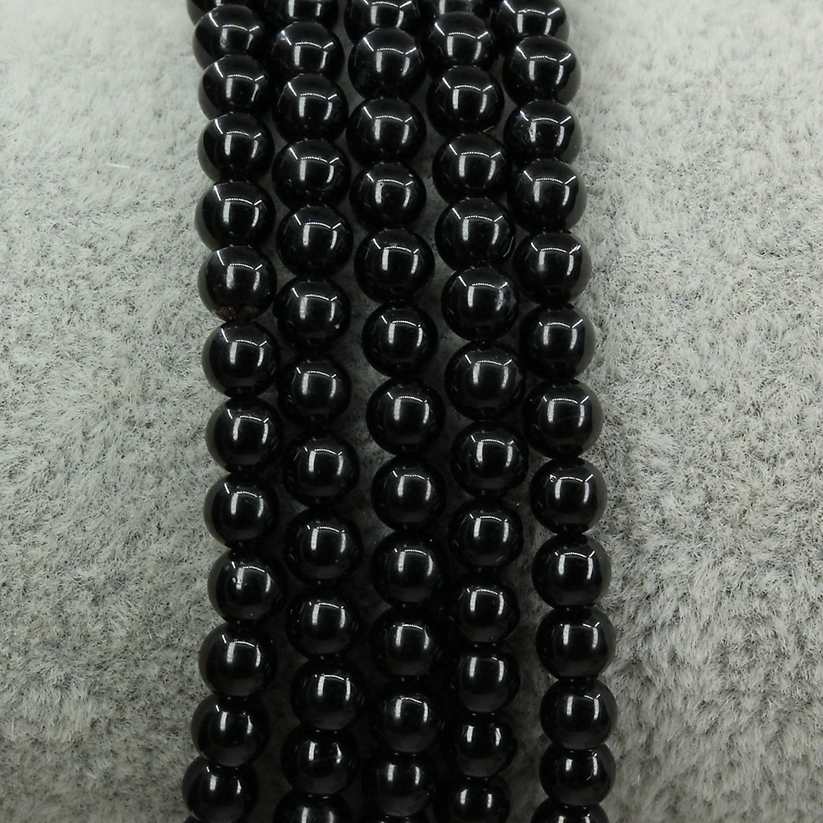 Keleny Natural 4mm Black Tourmaline Round Beads Gemstones Rock Crystal Stretch Bracelet 7 Inch Unisex