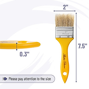 Bates- Chip Paint Brushes, 2 Inch, 9 Pack, Plastic Handle Chip Brush, Brushes for Painting, Stain Brushes for Wood, Natural Bristle Paint Brush, 2 Inch Paint Brush, Chip Paint Brushes for Paint