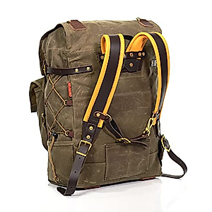Frost River Isle Royale Junior Bushcraft Backpack - Durable Waxed Canvas Outdoor Hiking Pack, 26 Liter, Field Tan