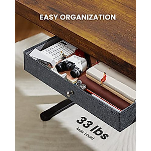 ErGear Electric Standing Desk with Drawer, Adjustable Height Sit Stand Up Desk, Home Office Desk Computer Workstation, 48x24 Inches, Vintage Brown