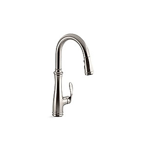 KOHLER Bellera Pull Down Kitchen Faucet, Kitchen Sink Faucet with Pull Down Sprayer, 3-Spray Faucet, Vibrant Stainless, K-560-VS