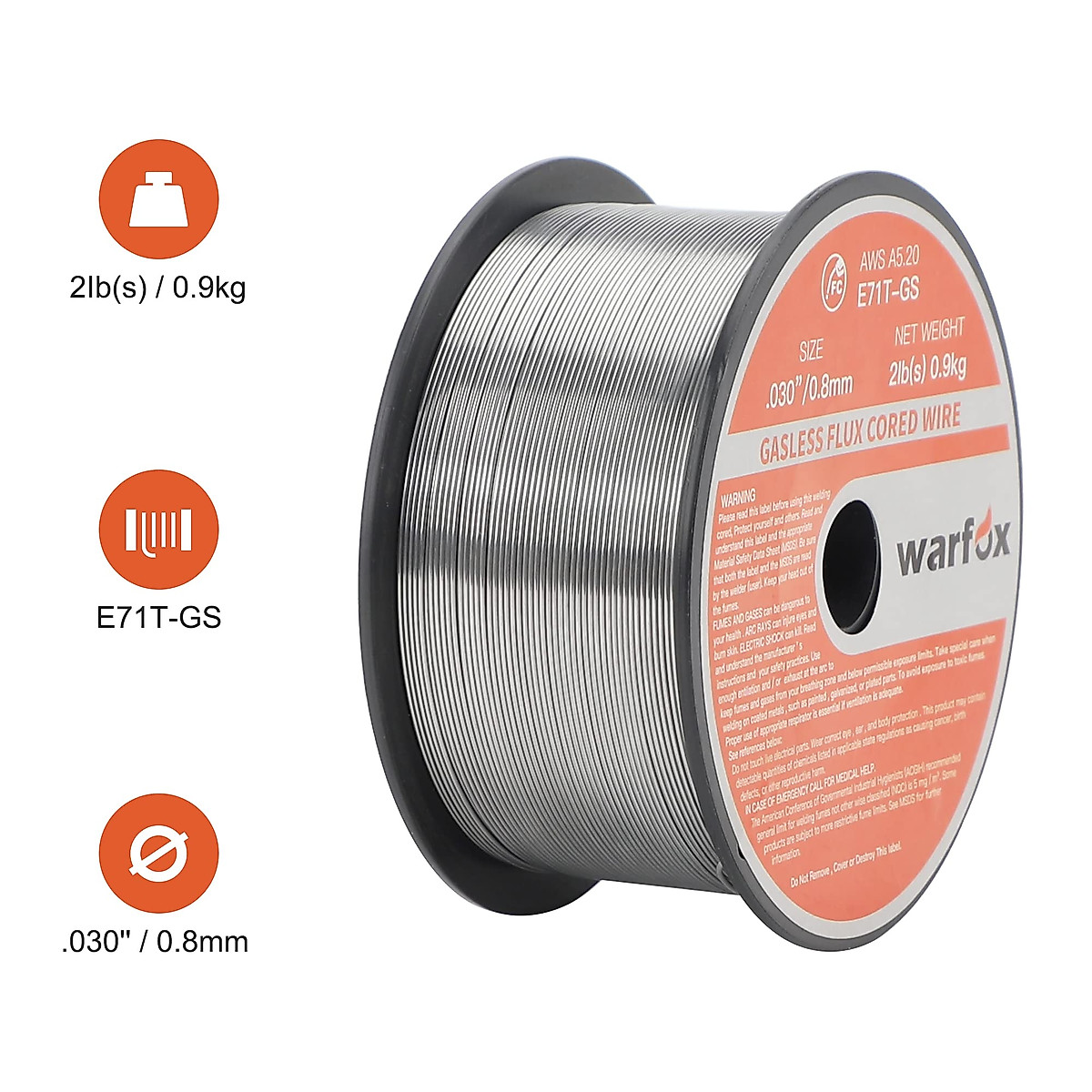 Mig Welding Wire, Flux Core Welder Wire, No Gas/Gasless Welding Wire, 0.8mm e71T-gs Welding Carbon Steel Mig Welder Accessories