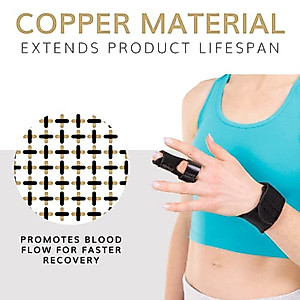 BraceAbility Finger Splint - Adjustable Support Guard for Jammed or Broken Knuckle Treatment, Medical-Grade Aluminum Immobilizer to Straighten Trigger Finger, Arthritis Pain Relief Brace (Universal)