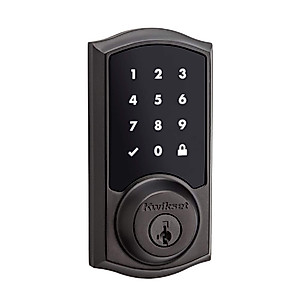 Kwikset 99160-021 SmartCode 916 Traditional Smart Lock Touchscreen Electronic Deadbolt Front Door Lock with SmartKey Security and Z-Wave Plus in Venetian Bronze