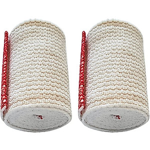 Premium Elastic Bandages Combo - Self Grip Closure – Non-Latex – 2 x 2-inch, 2 x 3-inch and 2 x 4-inch Wide Compression Bandages - Ideal for Sports, Soreness, Injury and Support