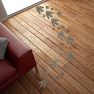 Gersoniel 66 Pcs Dinosaur Decor Footprints Floor Decals Peel and Stick Track Stickers Removable Tracks Wall Vinyl Decal for Baby Nursery Bedroom Home, 3 Sizes