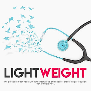 MDF Instruments, Acoustica Lightweight Stethoscope for Doctors, Nurses, Students + MDF LUMiNiX Illuminator Medical Professional Diagnostic Penlight