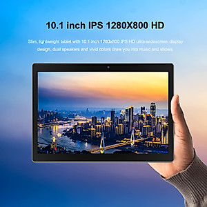 Tablet 10.1 Inch, Android Tablets, 32GB ROM 128GB Expand Storage, Octa-Core Processor, IPS HD Display, 5MP+13MP HD Dual Camera, 6000mAh Battery, WiFi, Bluetooth, GMS Certified Tablet(Black)