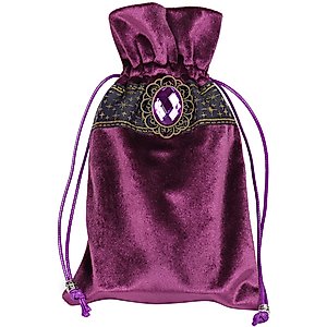DOARLUO Tarot Bag Pouch Dice,Rune or Card Gift Bag,Drawstring Storage Bucket Bag 5" x 8" (Purple)