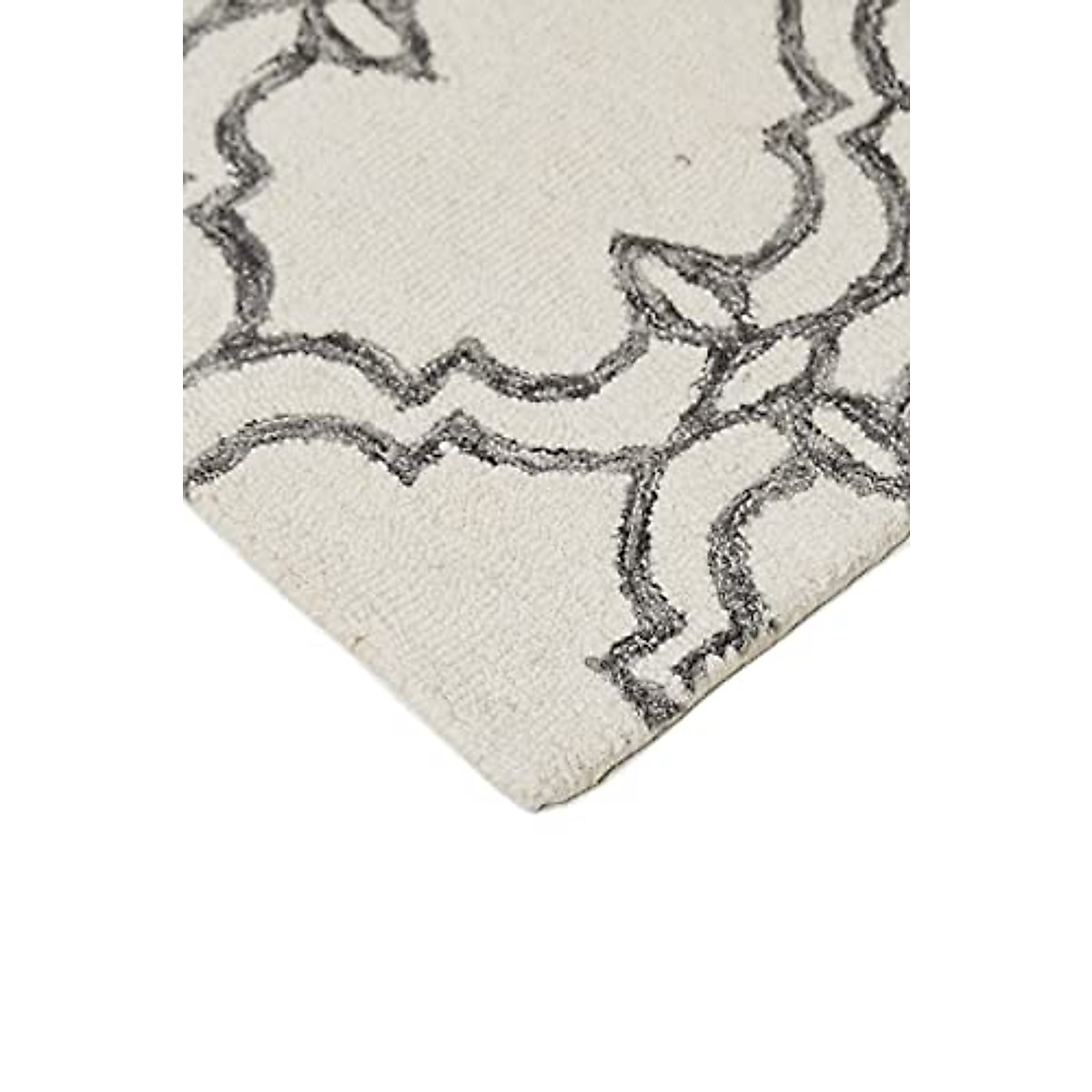 Feizy Rugs - Rhett Ornamental Trellis Print Rug, Charcoal Gray/Ivory, 8ft x 10ft Area Rug