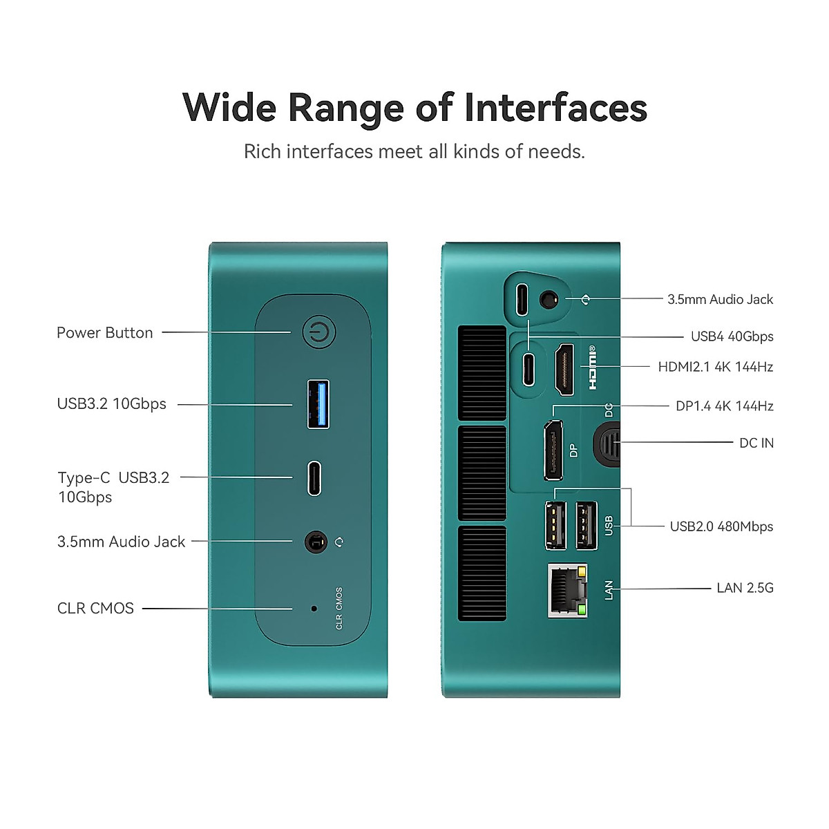 Beelink Mini PC SER7 with AMD Ryzen 7 7840HS Mini Computer(8C/16T, up to 5.1GHz), 32GB DDR5 1TB NVMe SSD, 4K HD Quad Display HDMI/DP1.4/Type-C, WiFi 6, Bluetooth 5.2, 2.5Gbps Ethernet,OS
