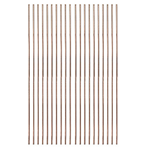 Oumefar 20Pcs Round Copper Welding Rod Phosphor Copper Round Welding Rod Welding Consumables 25cm for Air Conditioner Refrigerators