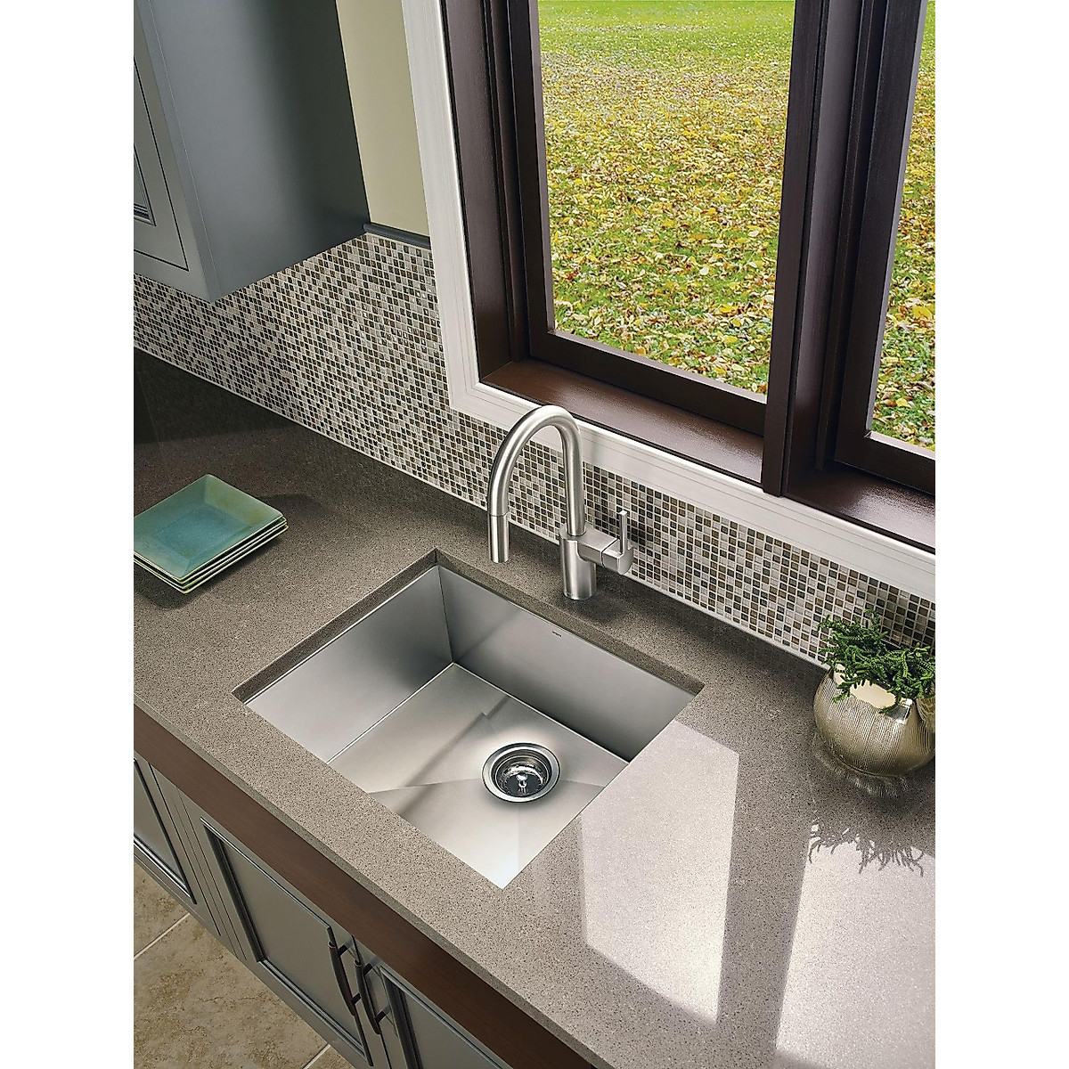 Moen Align Spot Resist Stainless One-Handle Modern Pulldown Bar Faucet with Power Clean and Reflex Docking System, 5965SRS