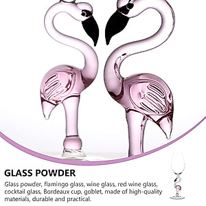 BESPORTBLE Creative Pink Flamingo Cocktail Martini Goblet, Glass, Red Wine Glass for Home Bar Christmas Party Wedding, Celebrations Cup 500ML 1Pc