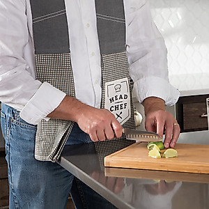 DEMDACO Head Chef Blue Extra Long Cotton Blend Over The Shoulder Kitchen Towel Boa