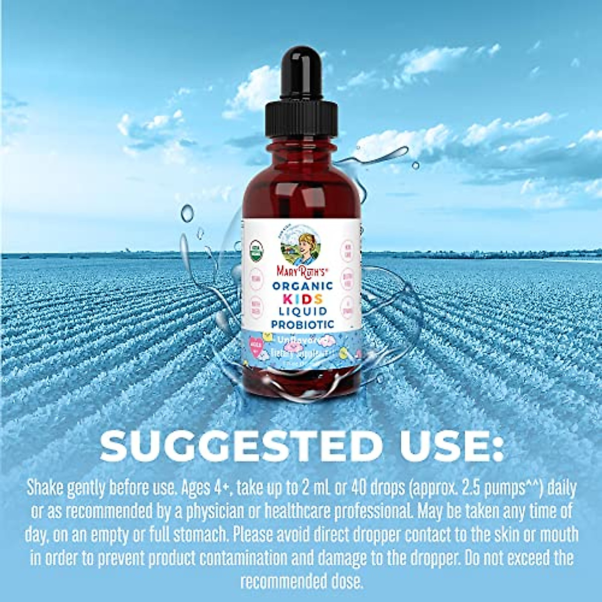 Kids Probiotic Drops & Kids Elderberry Drops by MaryRuth’s | USDA Organic Liquid Oral Probiotics for Digestive Health for Kids Ages 4+ | Gut Health, Immune Support, Overall Health for Ages 4+