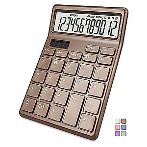 Kids Calculator, Pocket Calculator, 8 Digits, LCD Display, Small Calculator, Cute Calculator, Mini Calculator, Aesthetic Calculator（Brown, S）