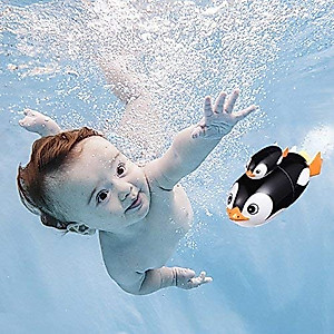 Battery Operated Swimming Penguin Race Dive Flip Water Bathing Toys Water Tub Pool Toys Summer Toys